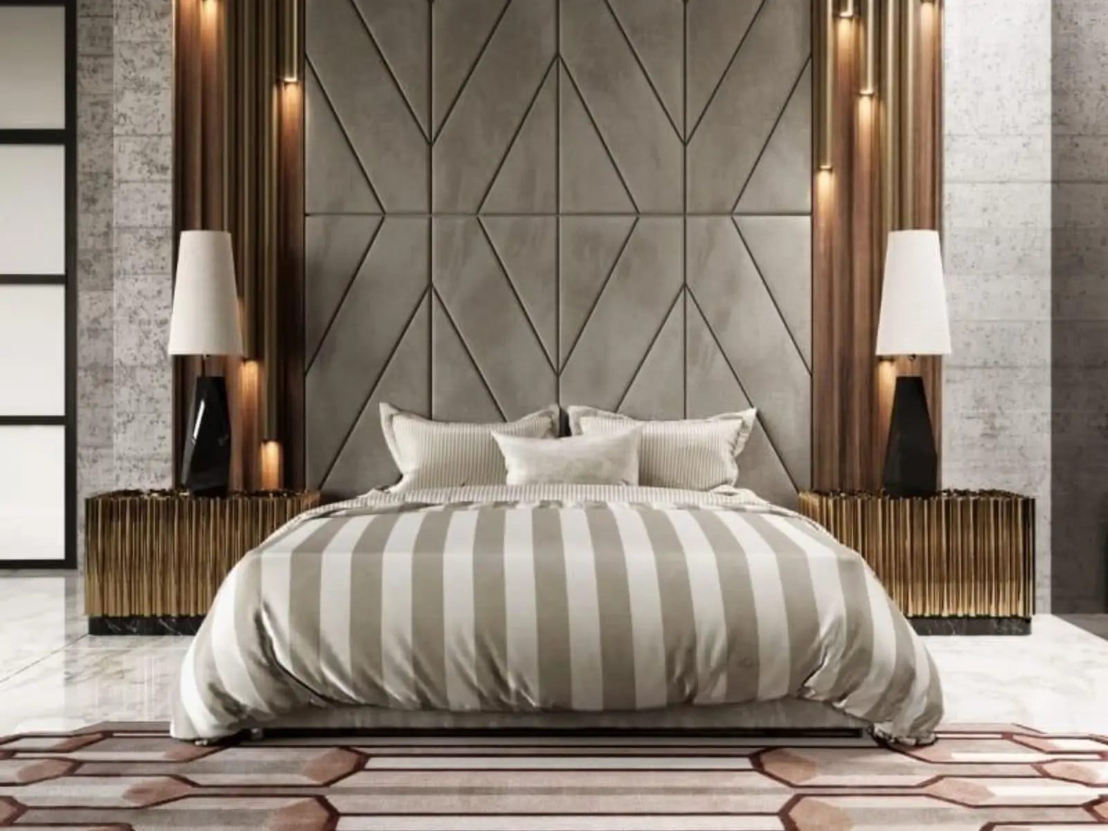 Luxury Wall Panel HB 300x300 - Customized | Mattress Store in Dubai